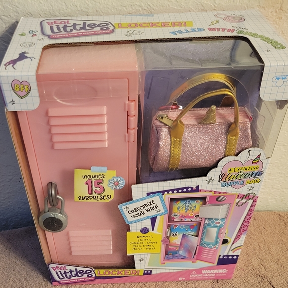 Real Littles | Toys | Real Littles Pink Locker W Unicorn Duffle Bag 5 ...